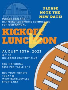 Kick-Off Luncheon Tickets – Bartlesville Sports Commission